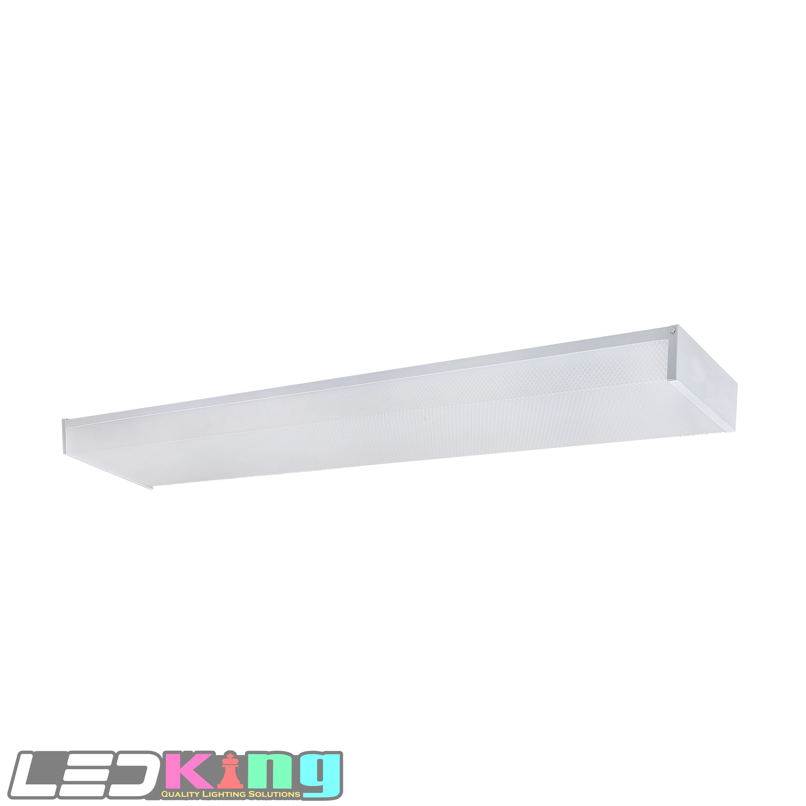 48"x7" wraparound fixture, steel base with clear prismatic lens, 40W ...